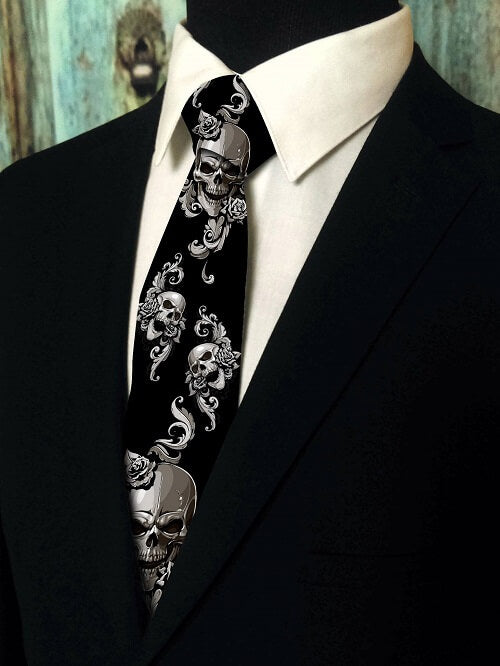 Elegant Original Skull Tie - Just Love Skulls